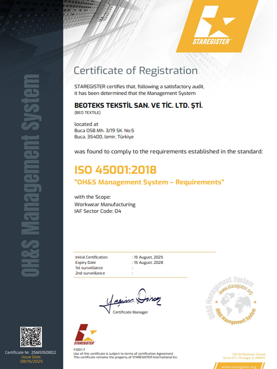Certificates | BeoTextile